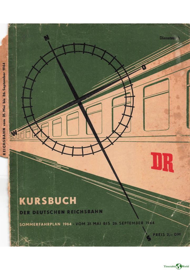 East Germany – Deutsche Reichsbahn 1964-05 – Timetable World
