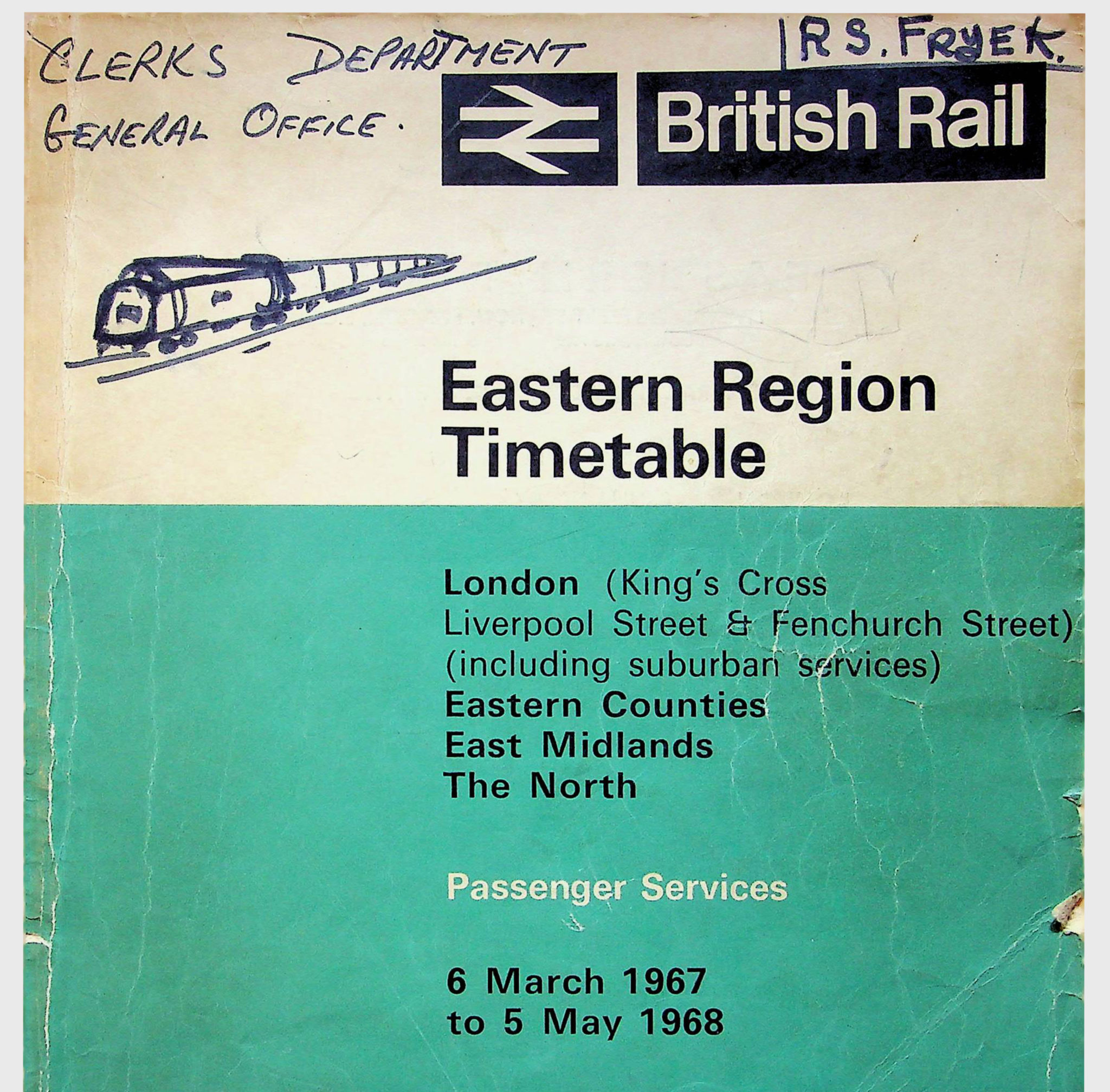 British Railways 1967 [Annual] Passenger Timetable – 6-book bundle ...
