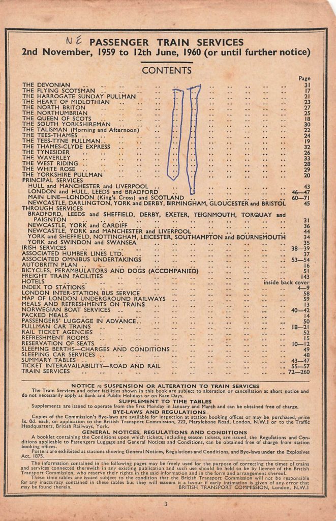 British Railways 1959 [Winter] Passenger Timetable – 6-book bundle ...
