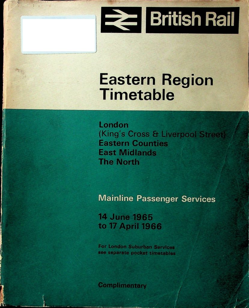 Eastern Region 1965-06 – Timetable World