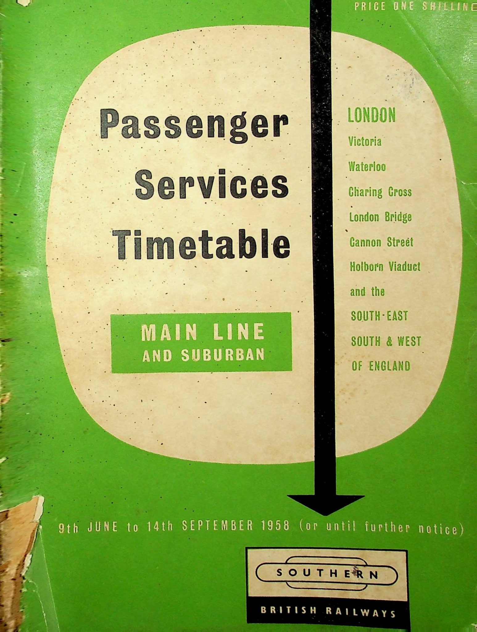 British Railways 1958 [Summer] Passenger Timetable – 6-book bundle ...