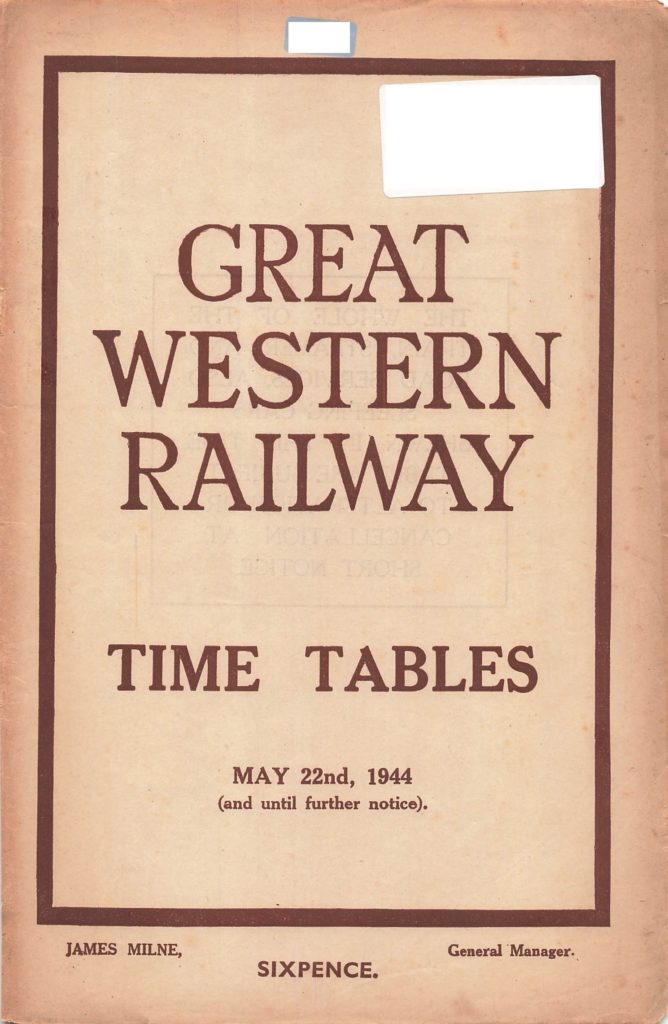 Great Western Railway 1944-05 [Great Britain] – Timetable World