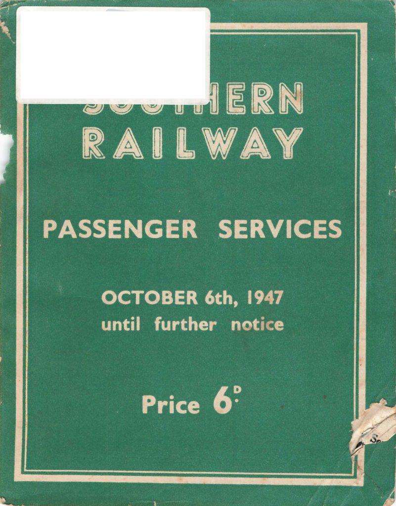 Southern Railway 1947-10 [Great Britain] – Timetable World