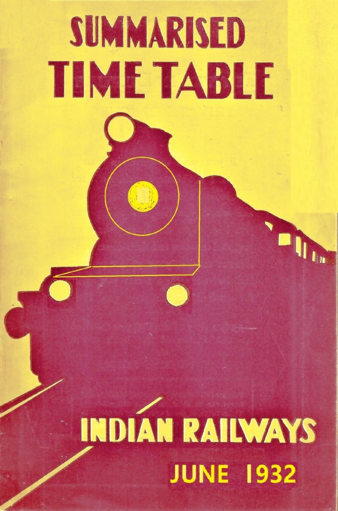 Summary Timetable 1932 [India] – Timetable World