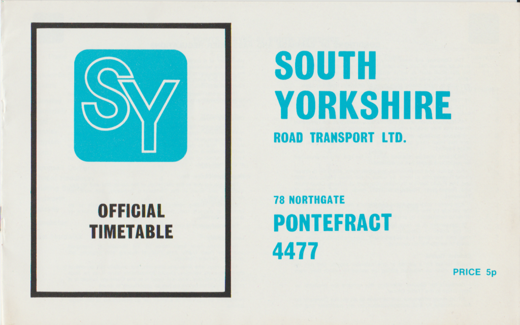 South Yorkshire Road Transport 1970s [Great Britain] – Timetable World