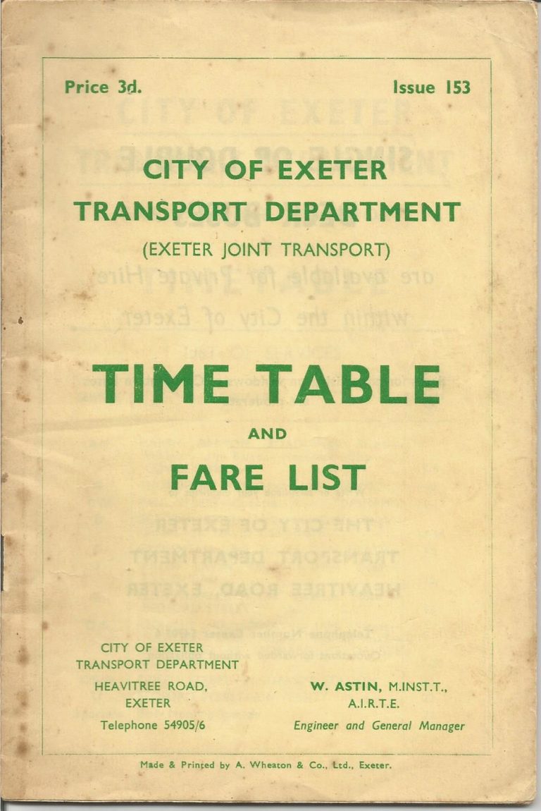 Exeter City Transport [Great Britain] – Timetable World