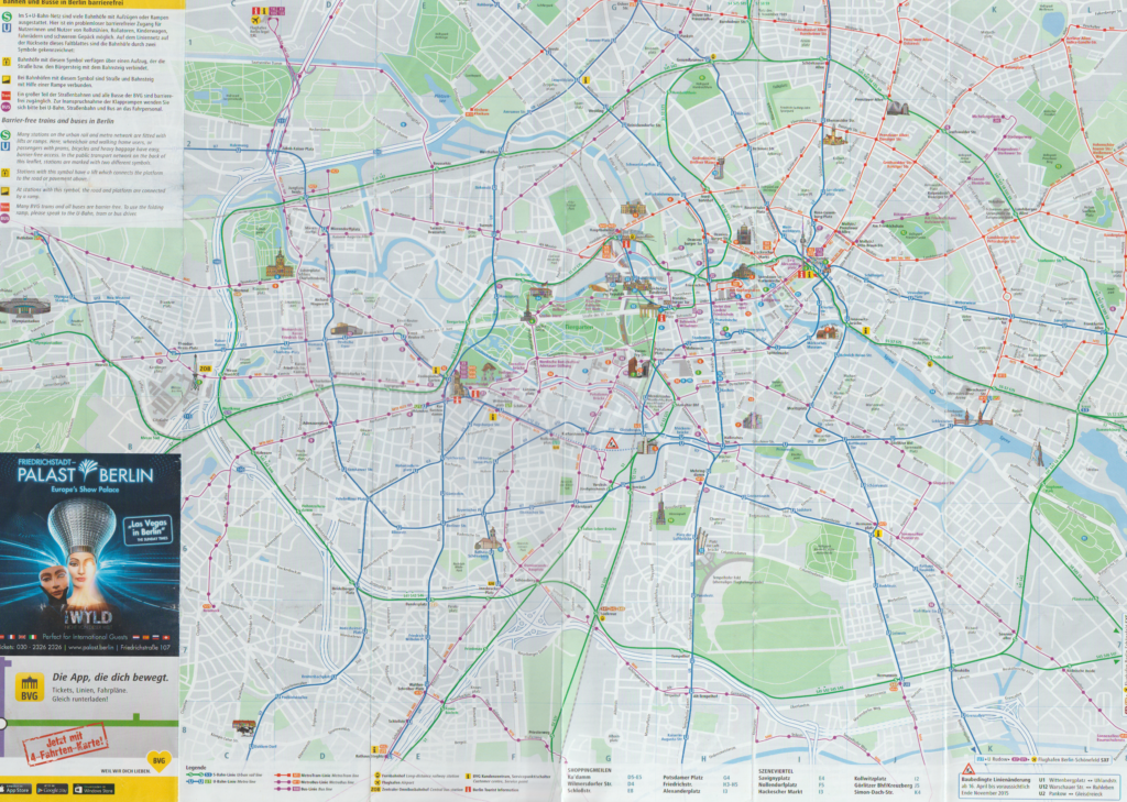 BVG Berlin Enterdecktour 2015 (Discover Berlin) Map – Timetable World