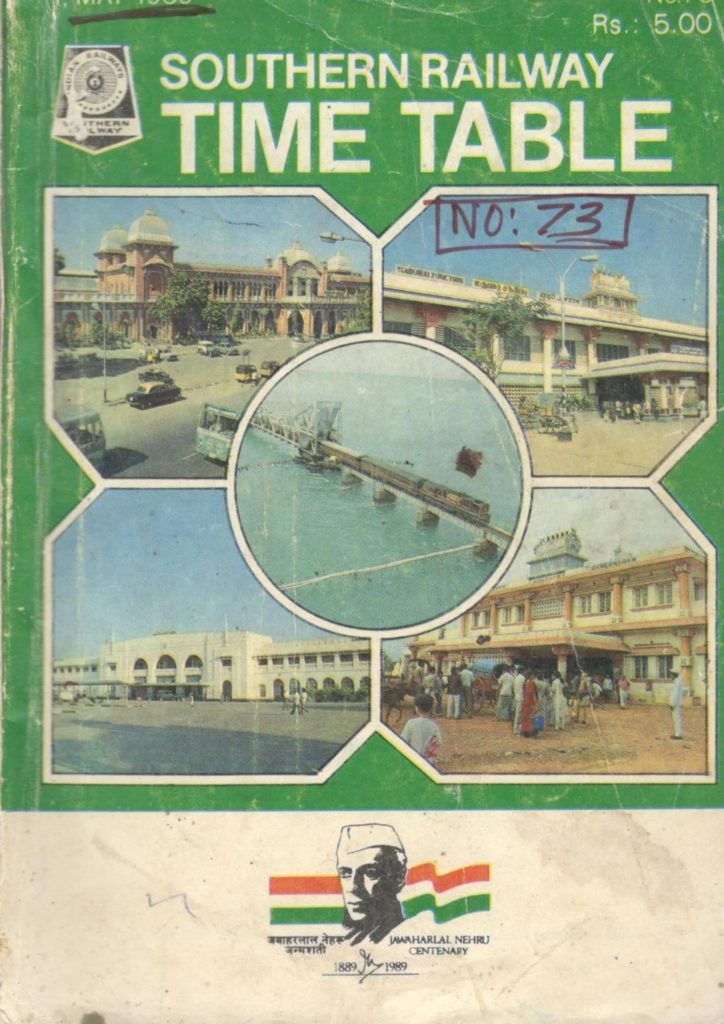 Southern Railway 1989-05 [India] – Timetable World