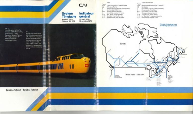 VIA 1970s [Canada] – Timetable World
