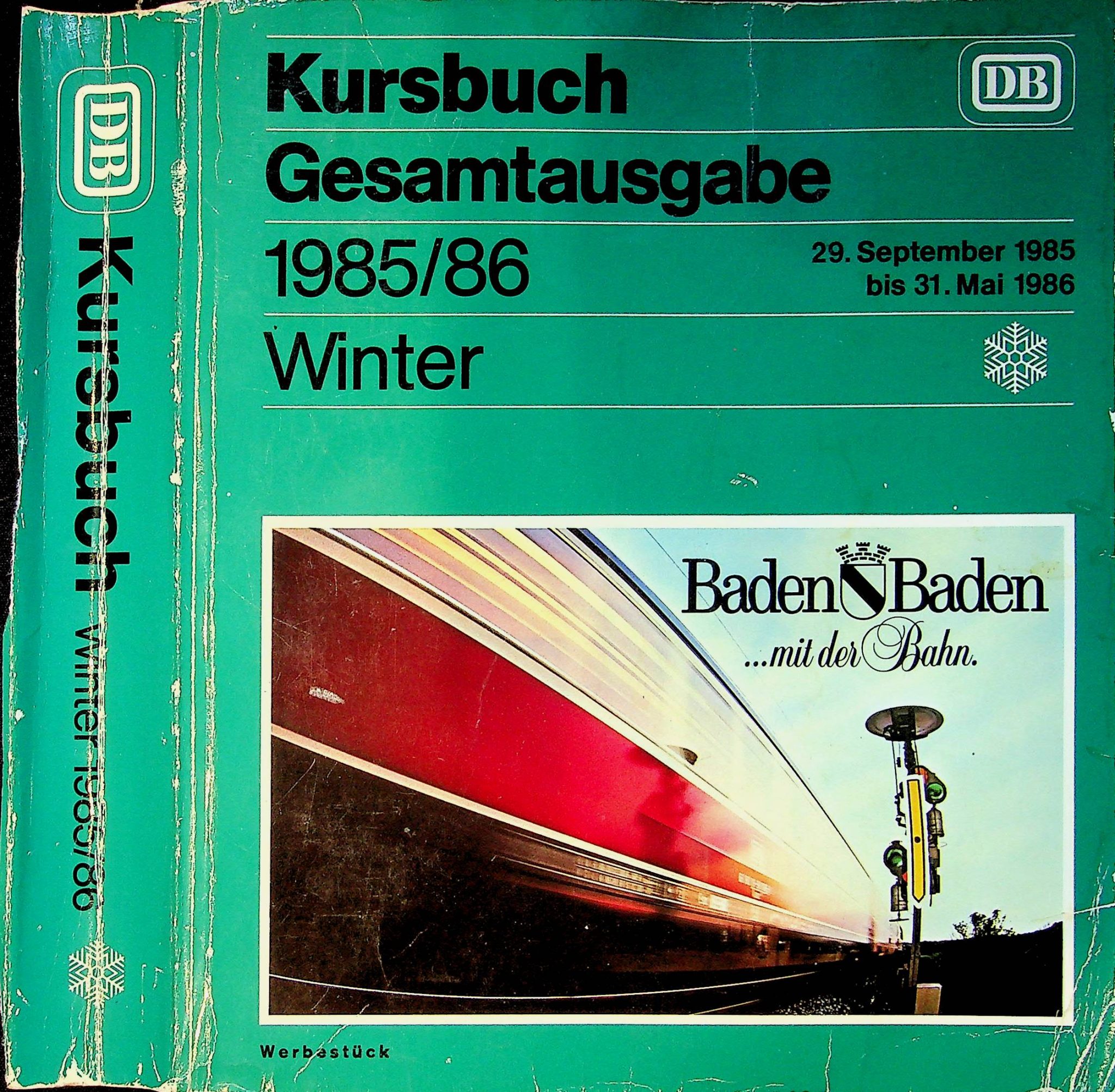 DB 1985-86 [West Germany] – Timetable World