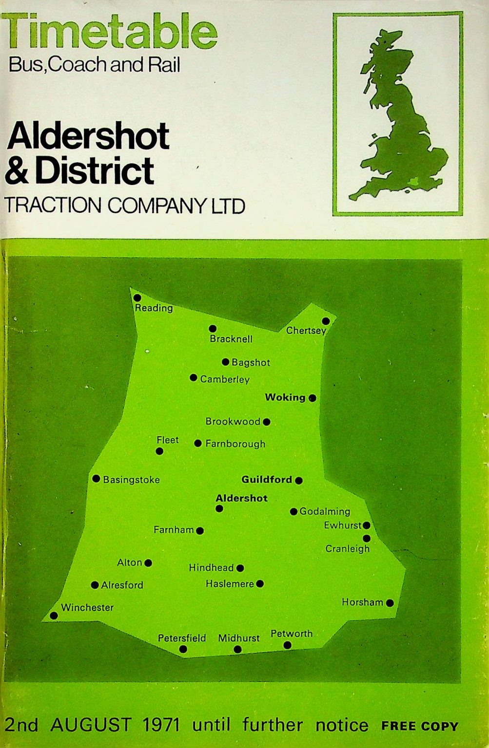 Aldershot & District 1971-08 [Great Britain] – Timetable World